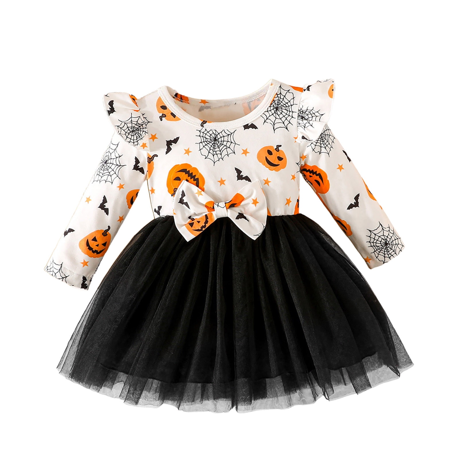 Baby Girls Halloween Dress Outfits - Toddler Girl Pumpkin Dresses for ...