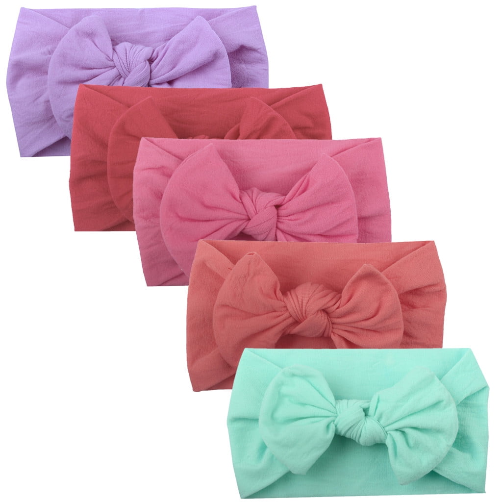 Baby Girls Headbands with Bows Handmade Hair Accessories Stretchy ...