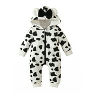 Baby Clothes Boy Girl Thick Snowsuit Winter Warm Coats Cow Prints Hooded Romper Jumpsuit ...