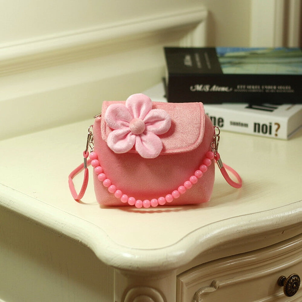 Baby Girls Kids 3D Flower Mini Zipper Shoulder Messenger Purse Bag ...