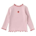 Baby Girls Long Sleeve Cotton Shirt Ruffle Neck and Cuff Cute ...