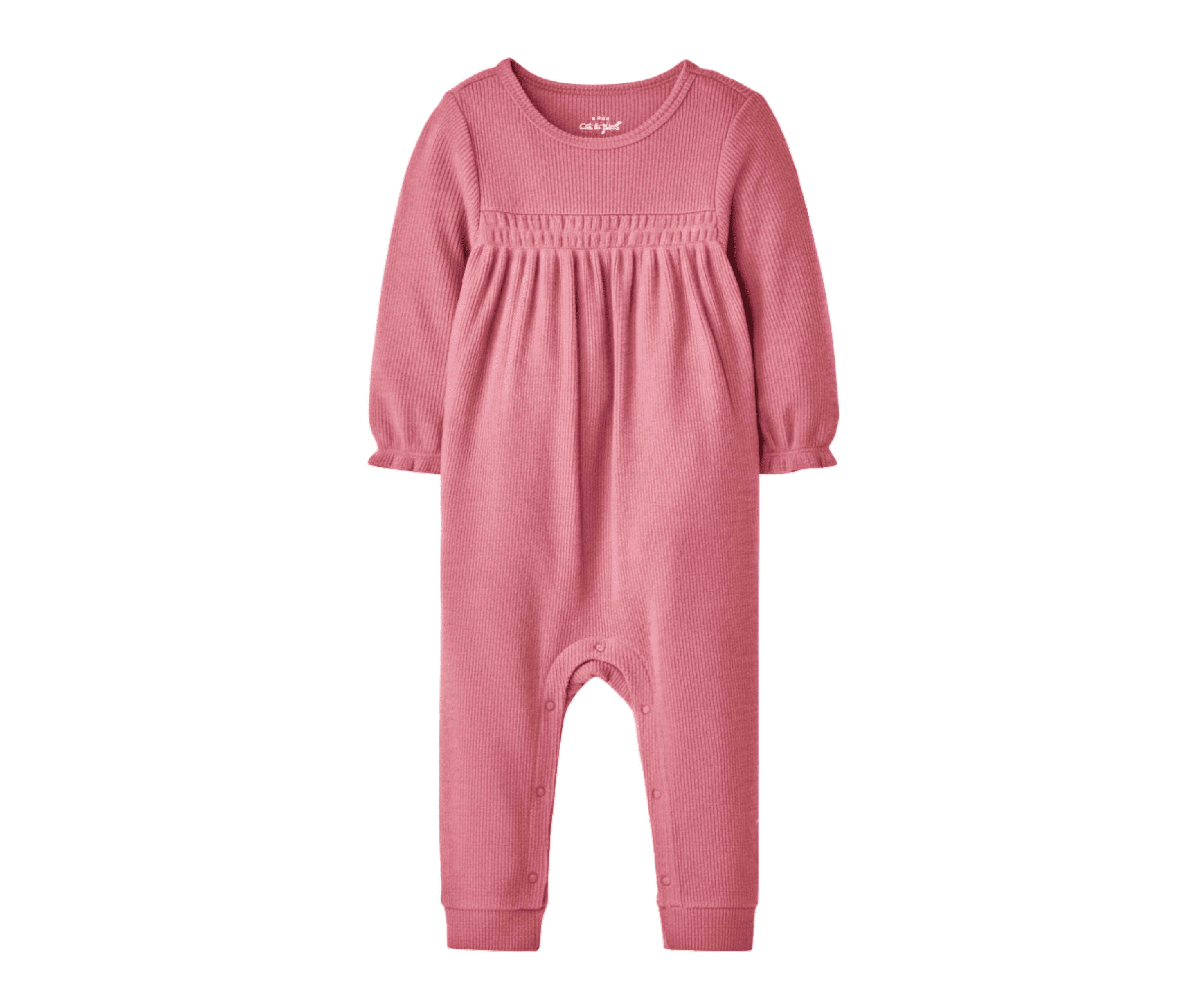 Baby Girls' Long Sleeve Waffle Romper - Cat & Jack™ Rose Red 18M ...
