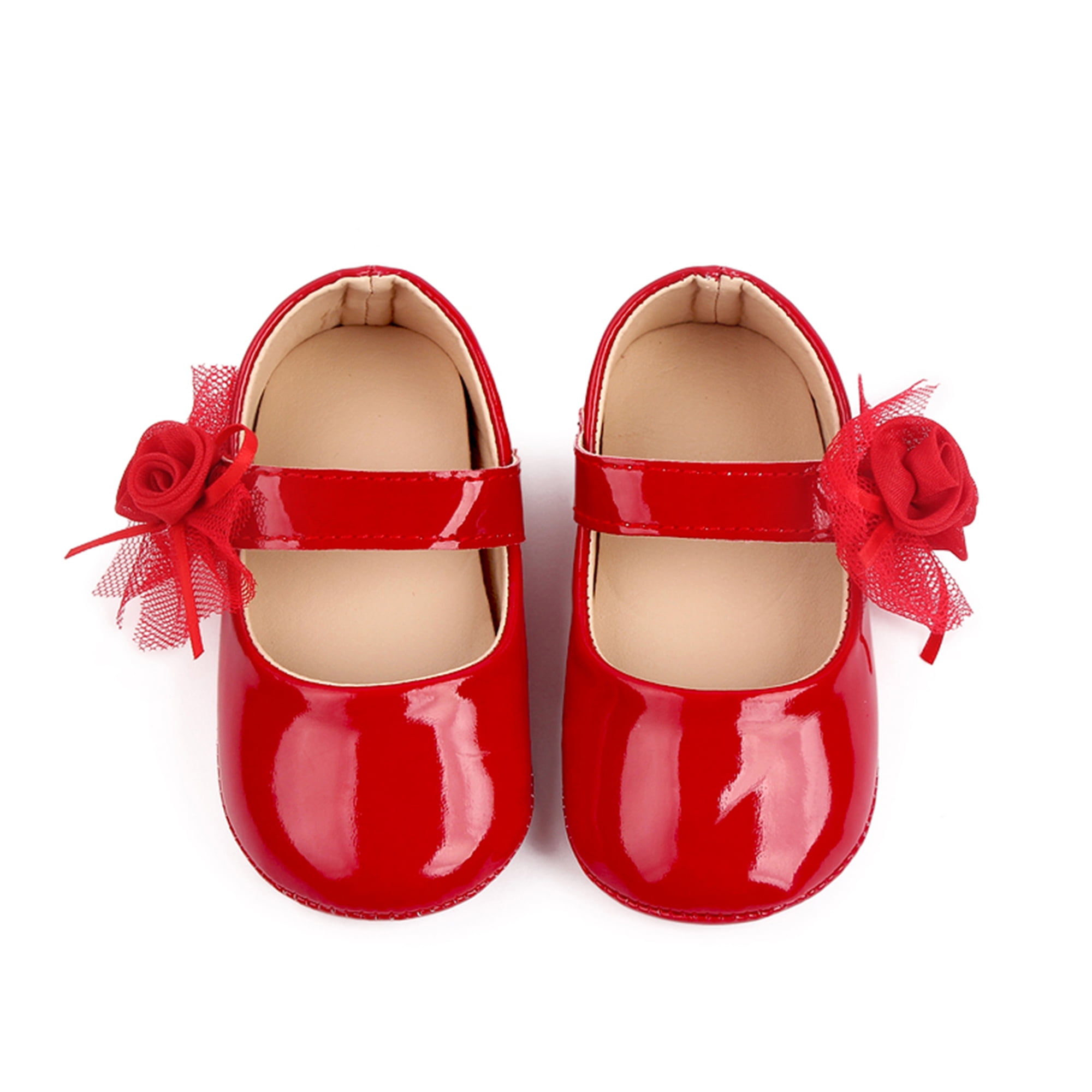 Baby Girls Mary Jane Flats Princess Shoes Wedding Dress Shoes - Walmart.com