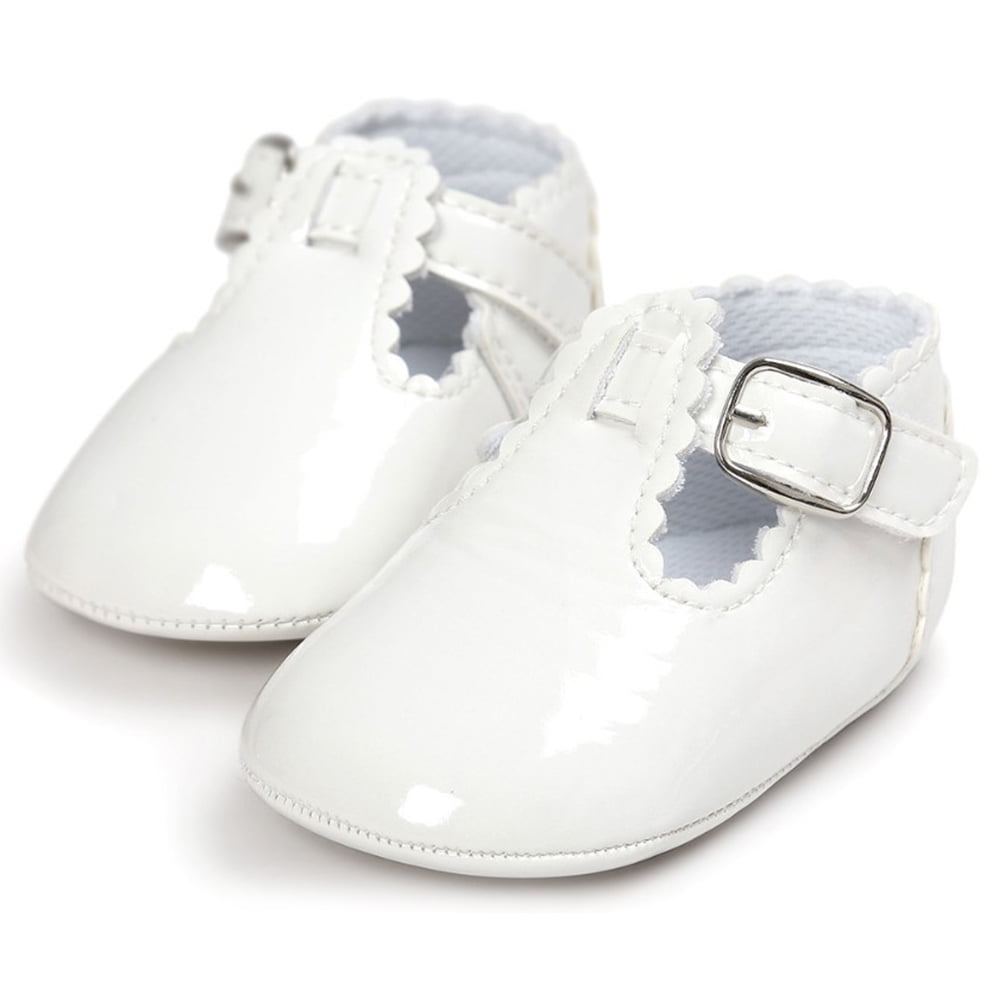 Baby Girls Mary Jane Flats Shoes with Non-Slip Soft Sole Toddler First ...