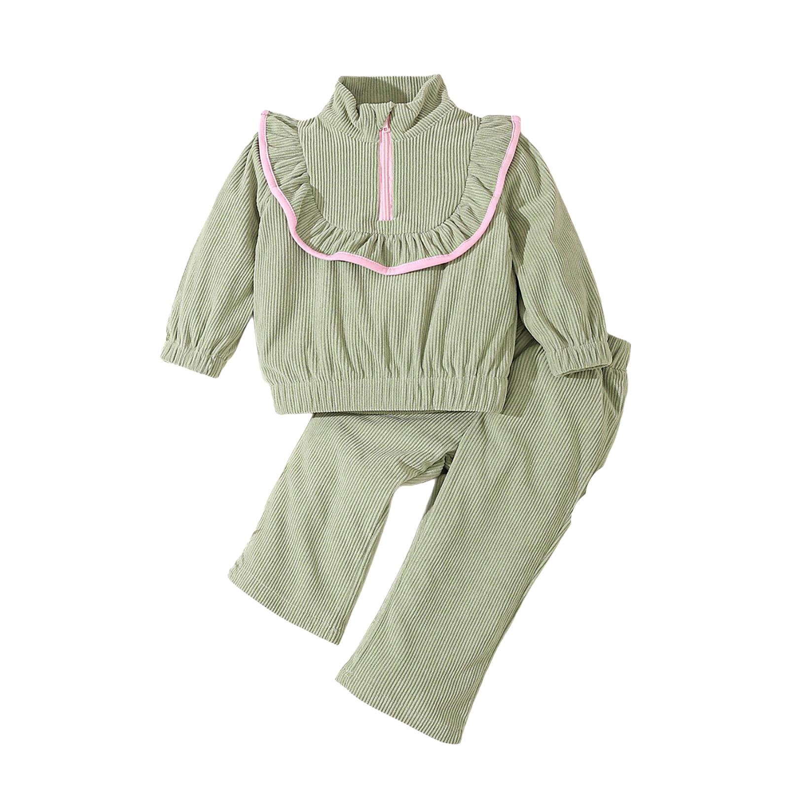 Baby Girls Outfits Sets Toddler Corduroy Long Sleeve Hoodie Outfit For ...