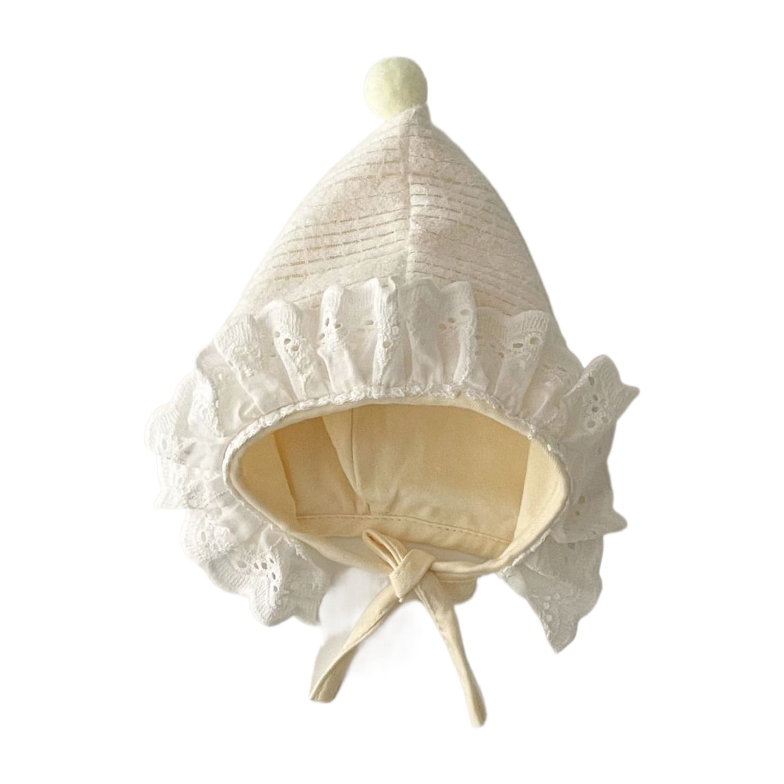 Baby Girls Princess Hat with Ear Protections, Lace Bonnet 0-12 Months ...