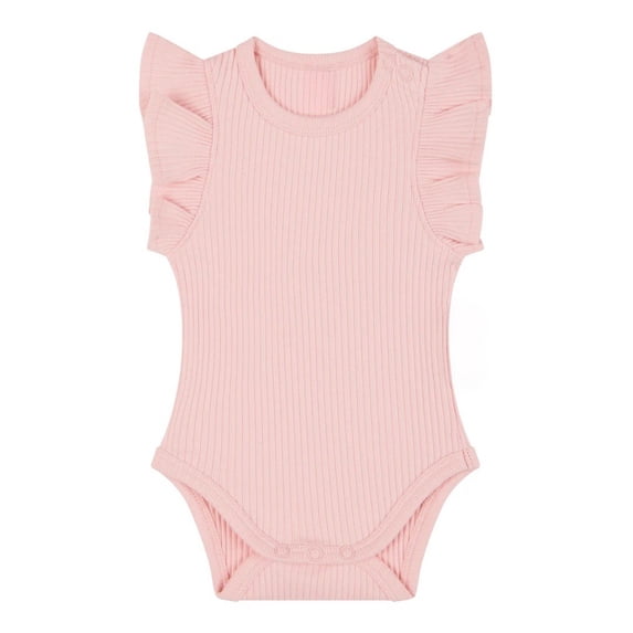 Baby Girls Ribbed Knit Bodysuits Newborn Summer Tank Style Infant ...