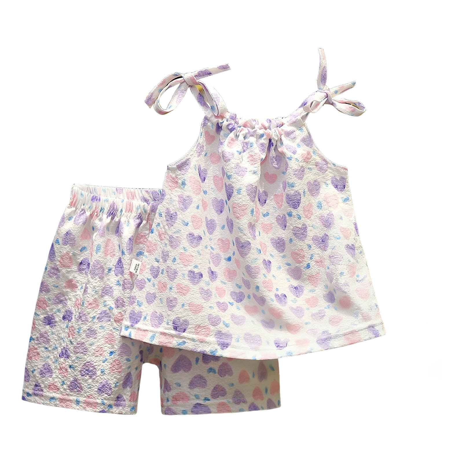 Baby Girls Ruffled Cami Top matching Flower Print Shorts Two Piece ...