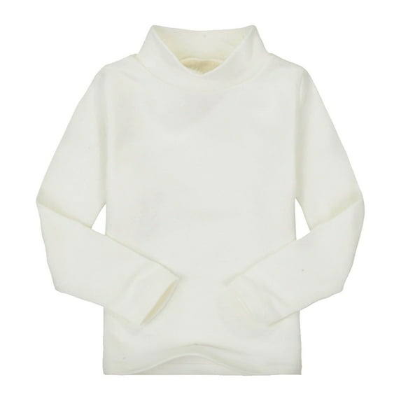 Baby Girls Soft Cotton Thermal Shirts Mock Crewneck Long Sleeve ...