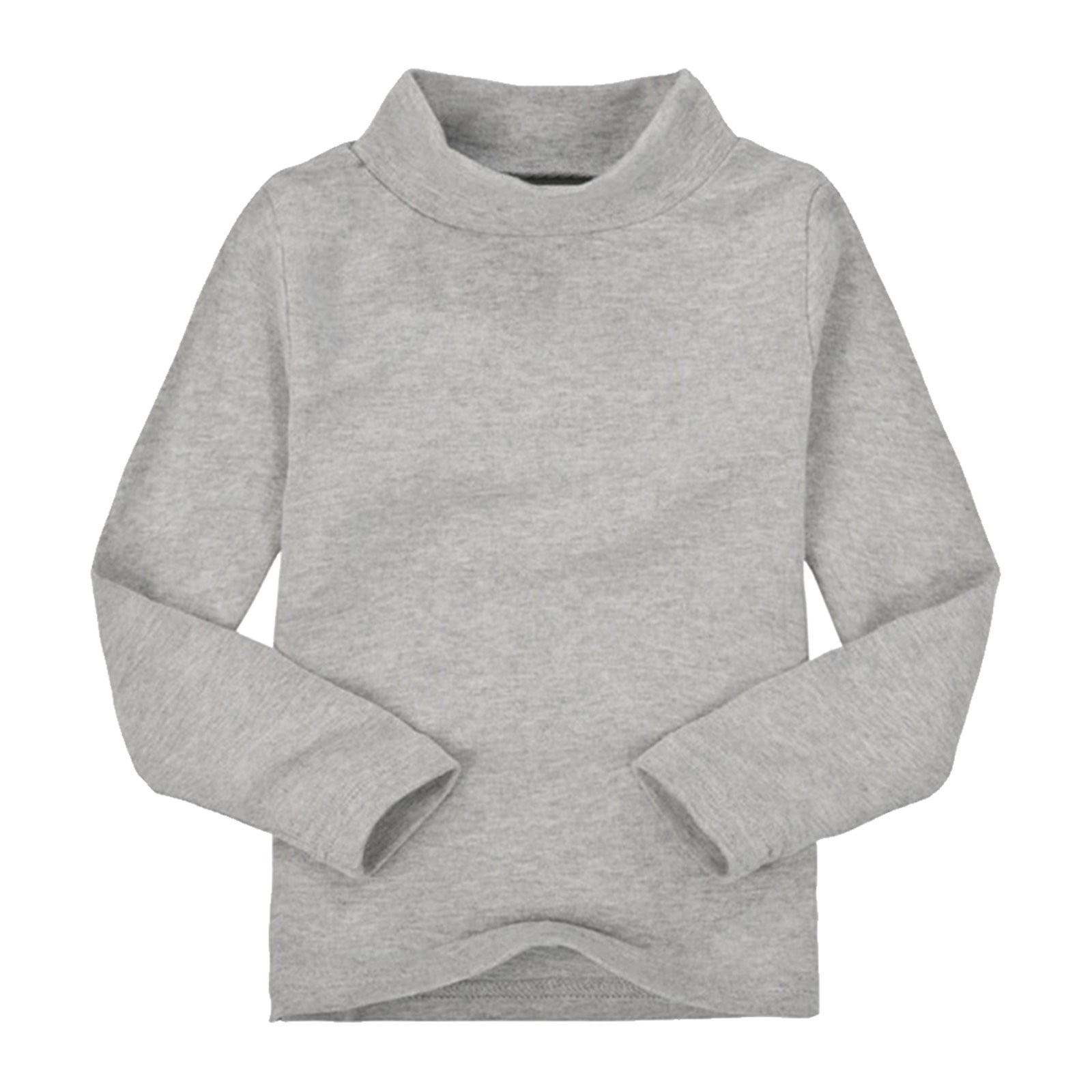 Baby Girls Soft Cotton Thermal Shirts Mock Crewneck Long Sleeve ...