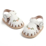 Ahannie Infant Boys Girls Genuine Leather Sandals with Arch Support,Unisex Baby Closed Toe ...