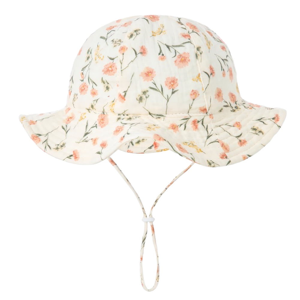 Baby Girls Sun Hat Infant Summer Sun Protection Adjustable Beach Hat ...