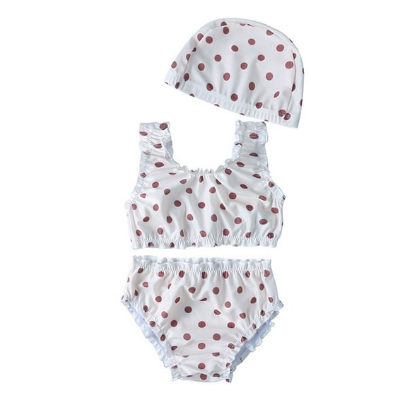 Baby Girls Swimsuit 2 Piece Bikini Beach Dot Girls Swimsuit Summer ...