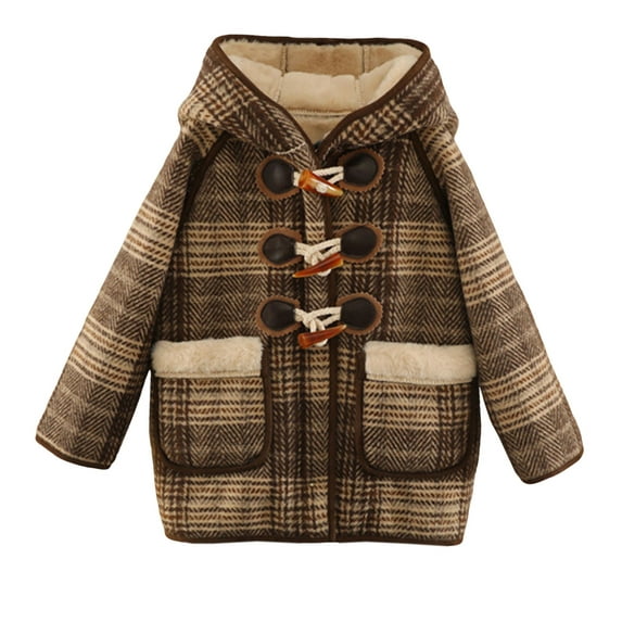 Baby Girls Teddy Long Coat Toddler Kids Winter Fleece Jacket Warm ...