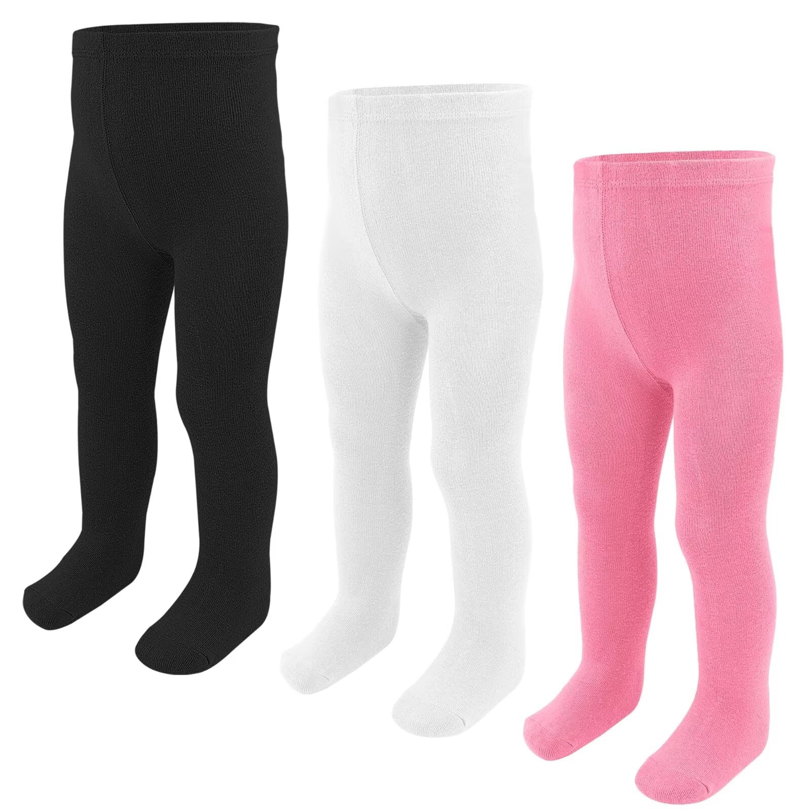 Baby Girls Tights, Infant Knit Cotton Leggings 0-24 Months, 3pk ...