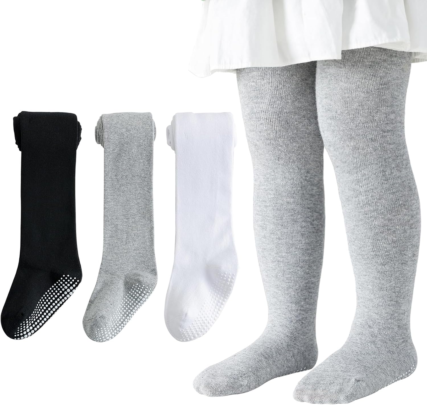 Baby Girls Tights Thick Cotton Solid Leggings Winter Warm Stockings ...