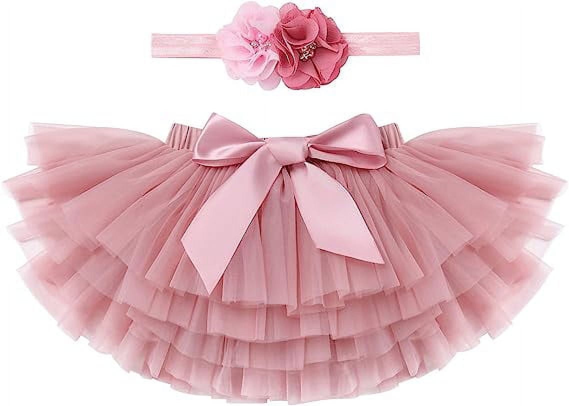 Baby Girls Tutu Skirt with Diaper Cove Soft Tulle Bloomers 6M-3T ...