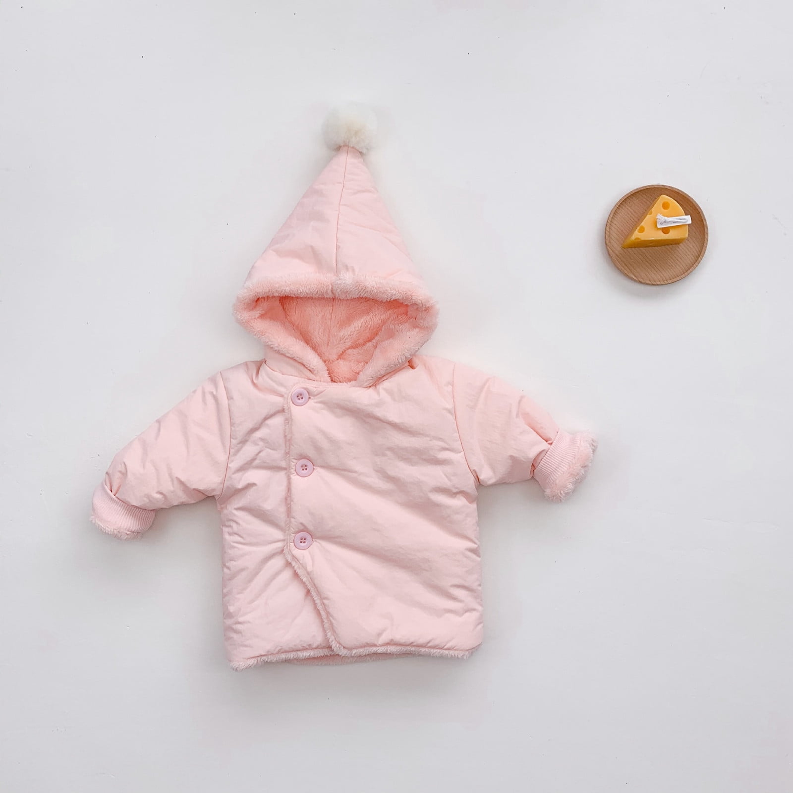 Baby Girls Winter Coat Baby Boys Puffer Coat Baby Hoodie with Bear Ear Zipper Windproof Jacket ...