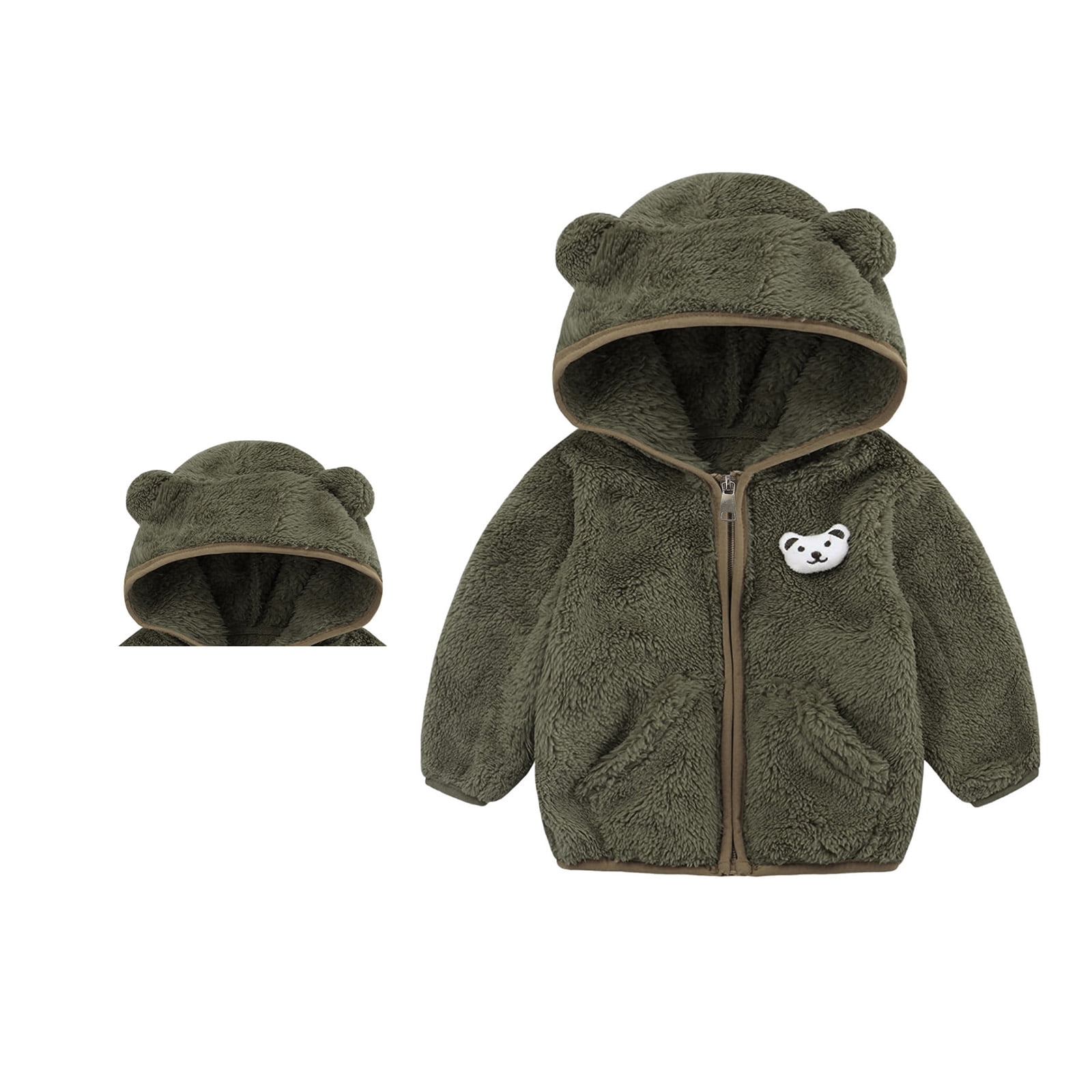 Baby Girls Winter Coat Jacket Bear Ear Cute Jackets for Kids Baby Baby ...