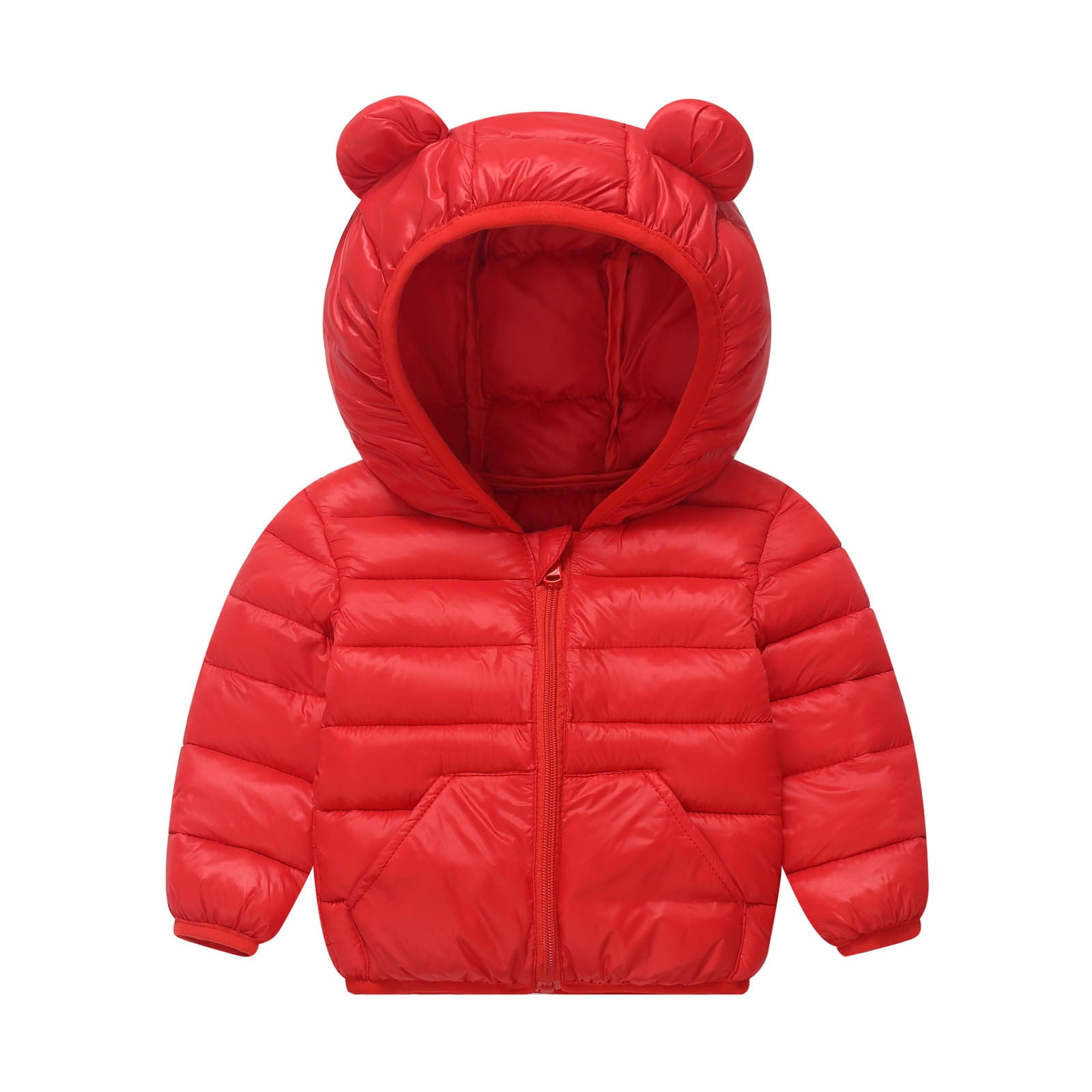 Baby Girls Winter Coat Toddler Puffer Coat Cute Bear Ear with Hoods Lightweight Puffer Jacket ...