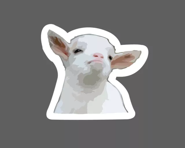 Baby Goat Sticker Smile Cute Waterproof Sticker Phone Decal Water ...