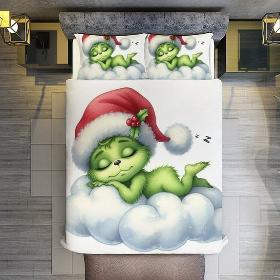 Baby Grinch Bed Sheet Set for Kids Boys Girls Bedding,Duvet Cover,Queen ...