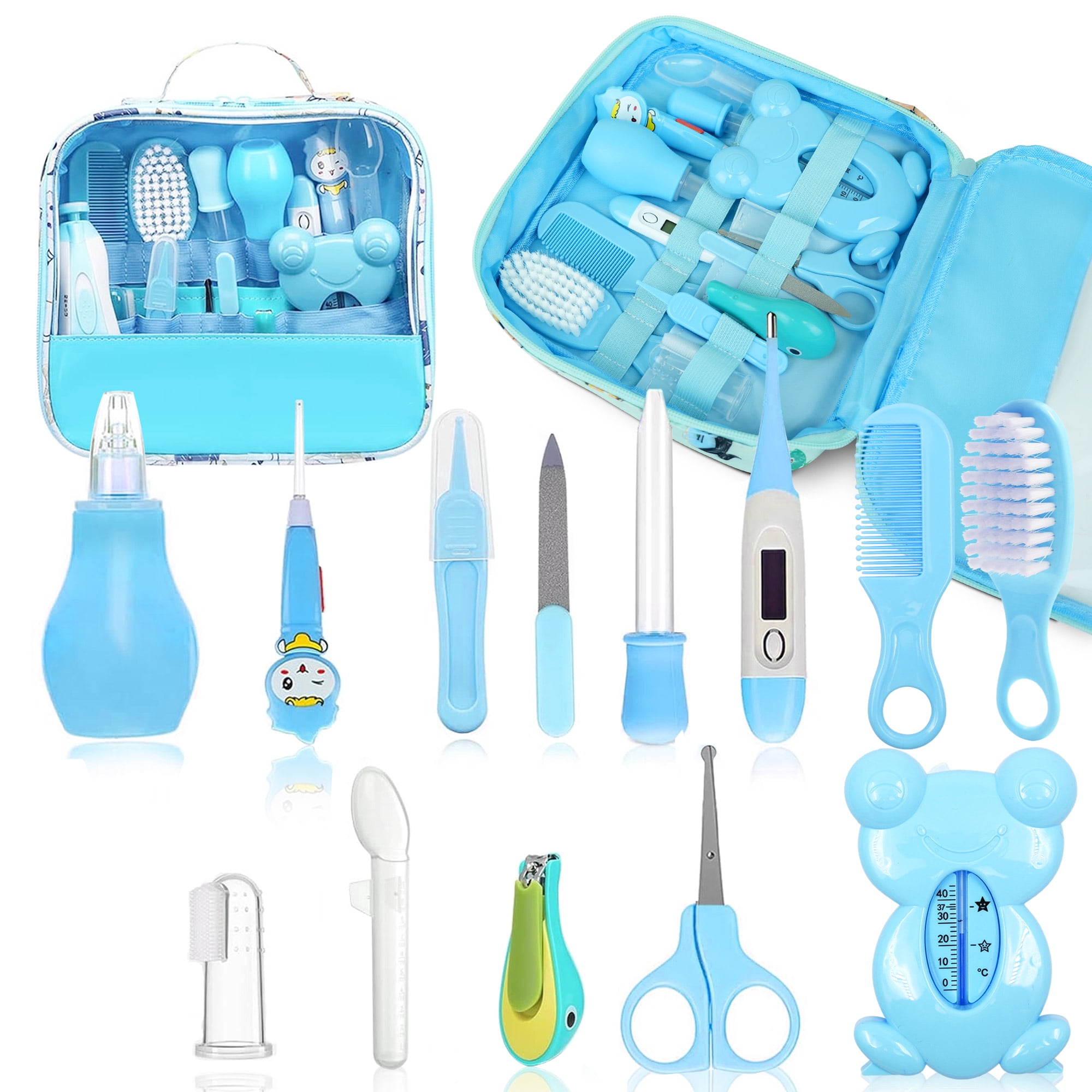 Baby Grooming Kit,13 in 1 Safety Newborn Nursery Care Set with Hair ...