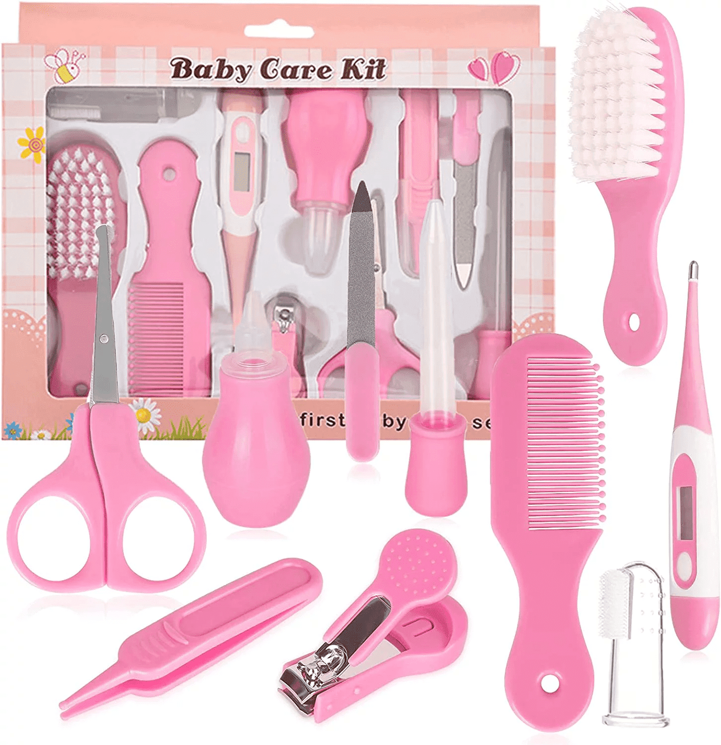 Baby Grooming Kit for Baby Girl, 10 in 1 Portable Baby Safety Care Set ...