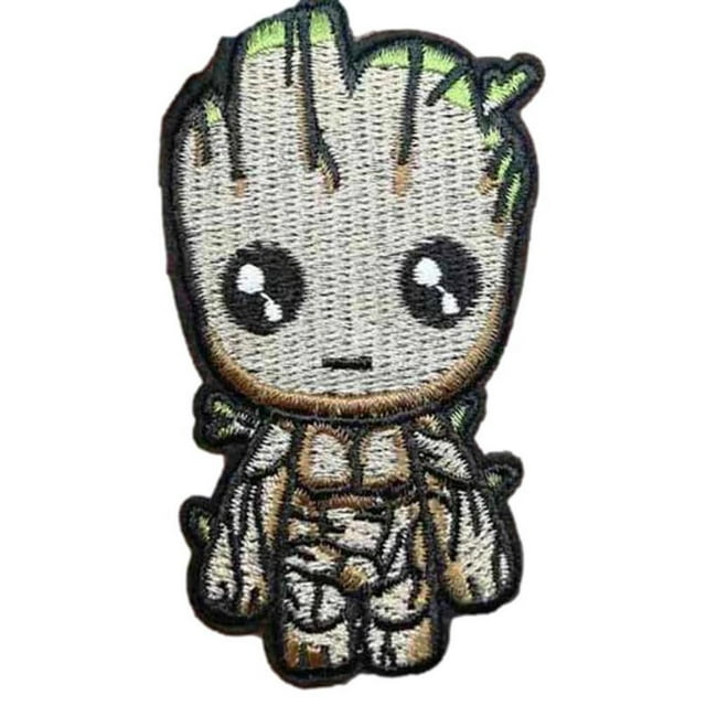 Baby Groot Character Figure 3 Inches Tall Embroidered Iron On Patch ...