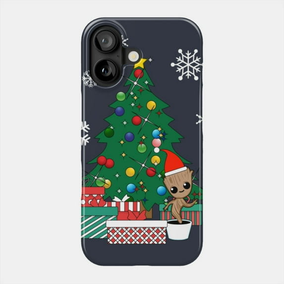 Baby Groot Christmas Tree Funny Retro iPhone 11–17 Protective Phone ...