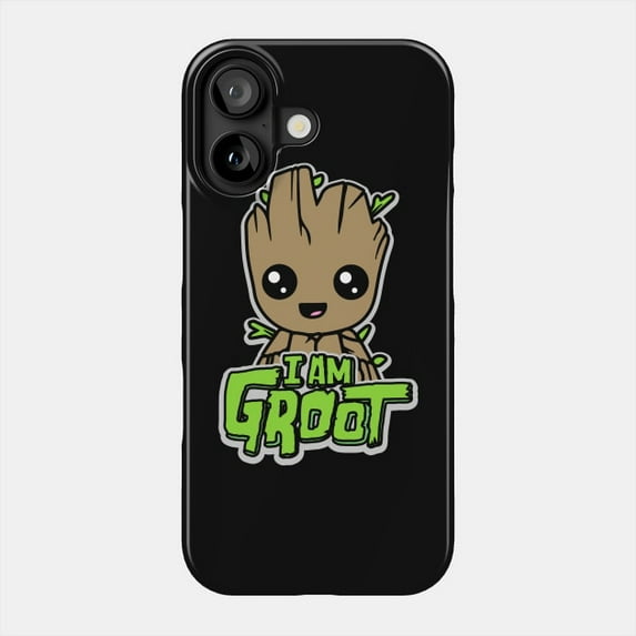 Baby Groot Cute Cartoon Retro Art iPhone 11–17 Protective Phone Case ...