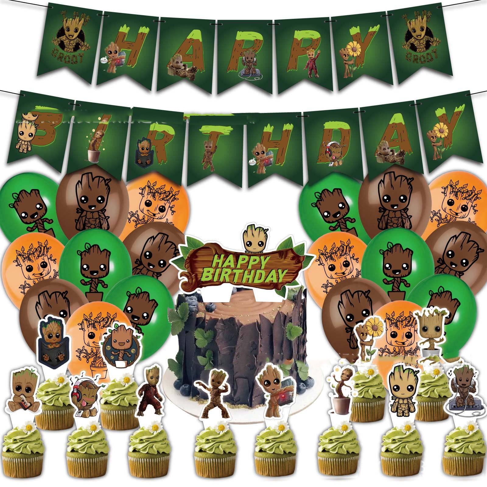 Baby Groot Party Decorations,Groot Birthday Party Supplies Includes ...