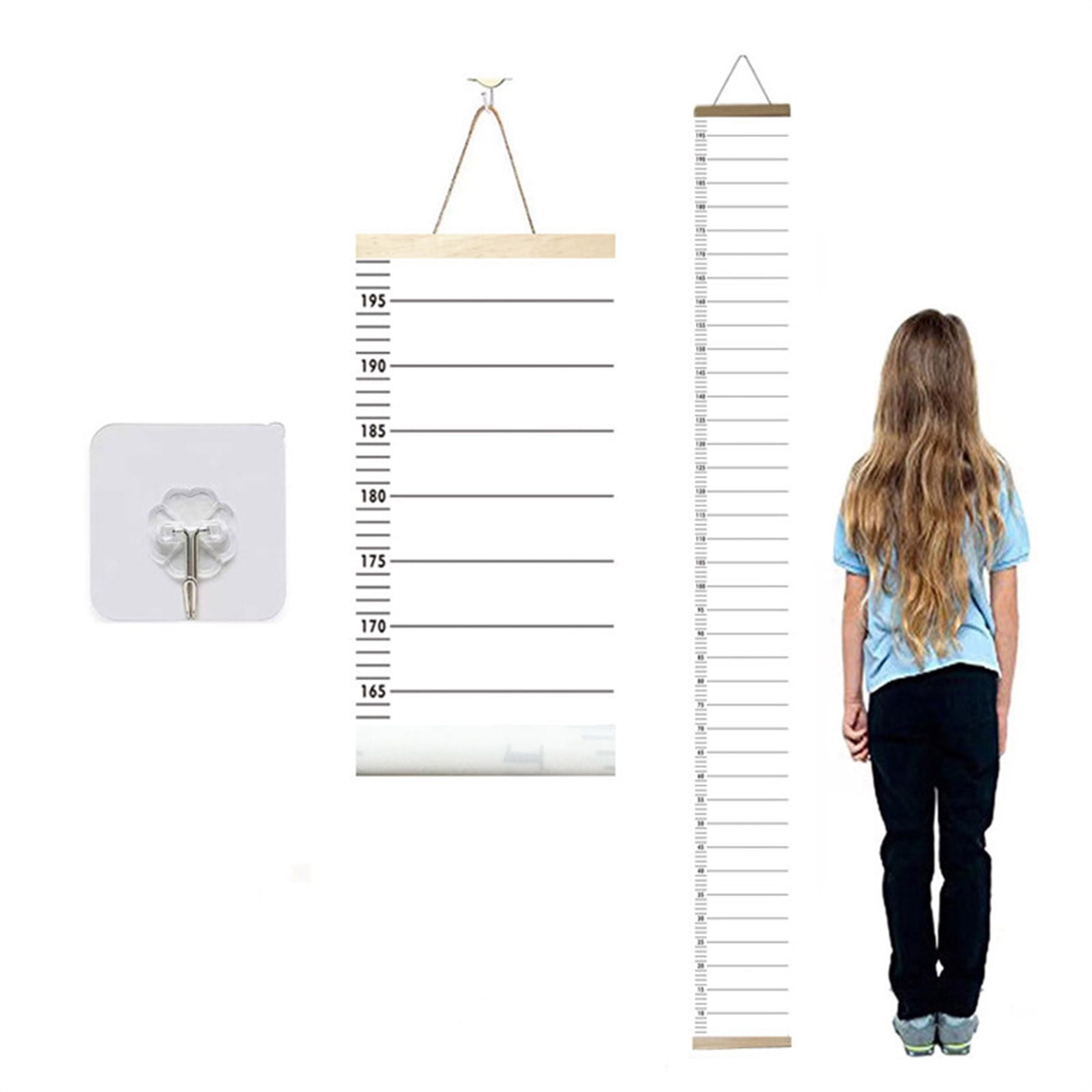 Baby Growth Chart Canvas Wall Hanging Measuring Rulers for Kids Boys Girls Room Decoration ...