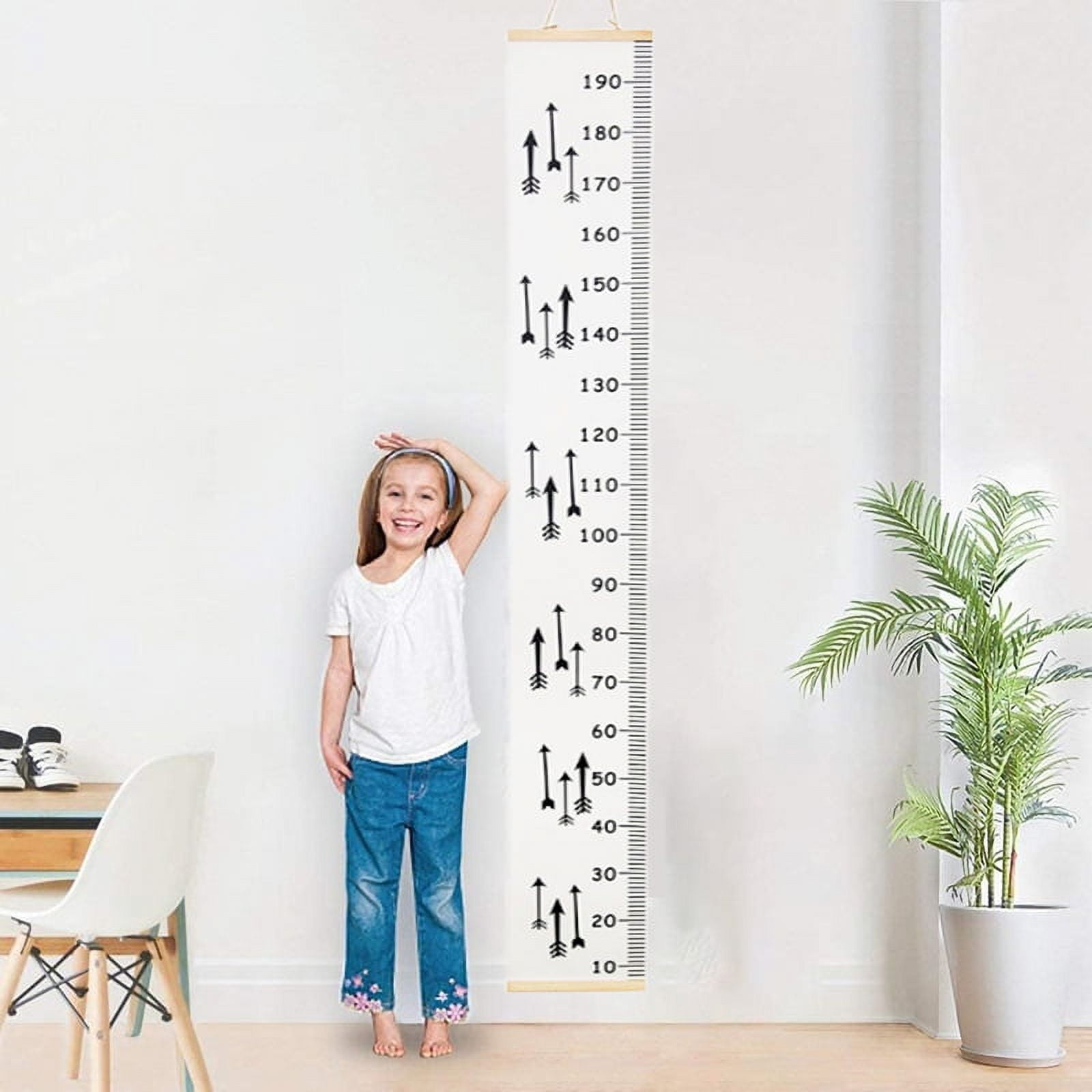 Baby Growth Chart Canvas,Wall Hanging Measuring Rulers for Kids Room Decor,Nursery Removable ...