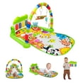 Baby Gym Mat, RONBEI Baby Play Mat with Music and Rattles for Boys and ...