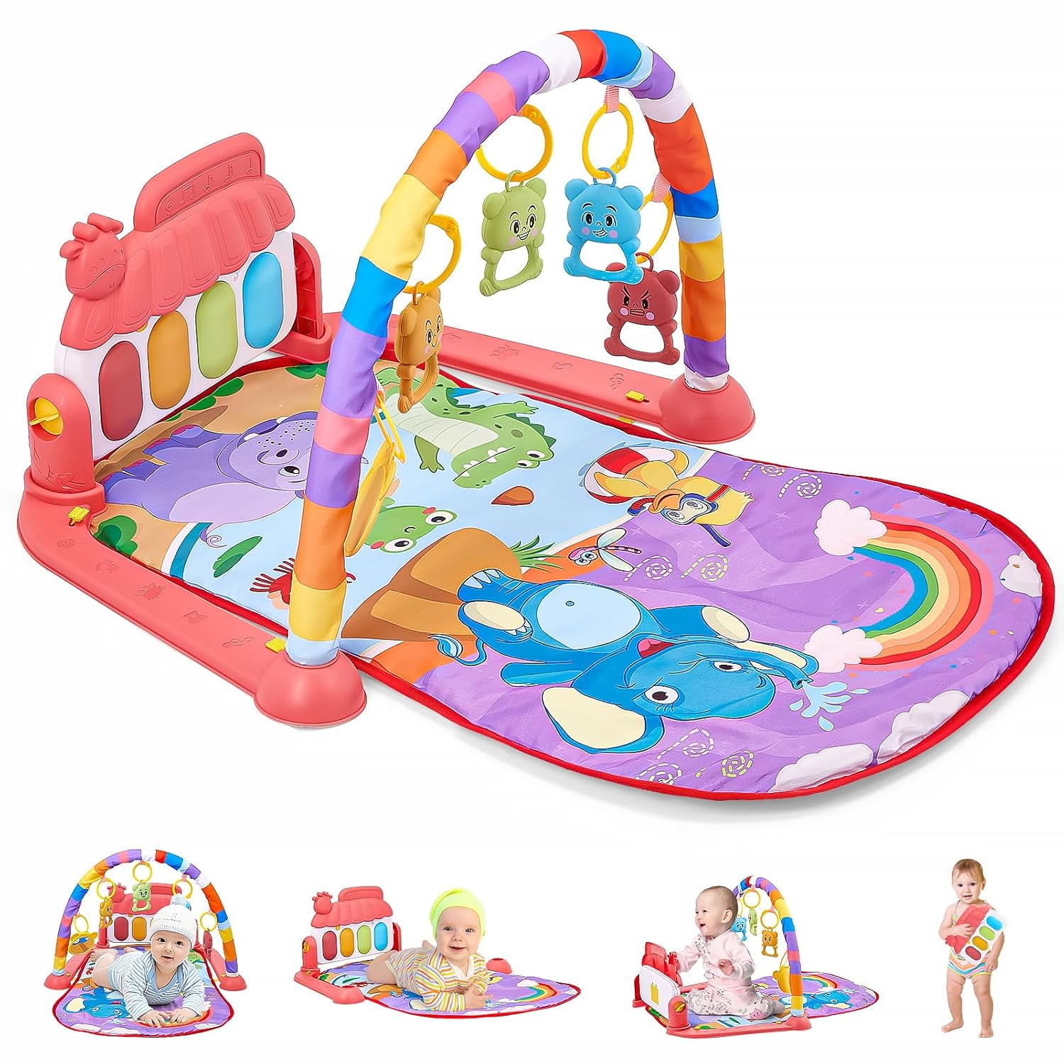Baby Gym Play Mat - Play Mat Piano Time Activity Mat With Music Play ...