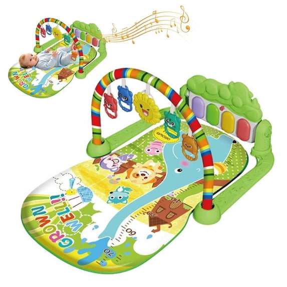 Baby Gyms Play Mats Play Piano Gym Mat Activity Mat for Tummy Time with ...