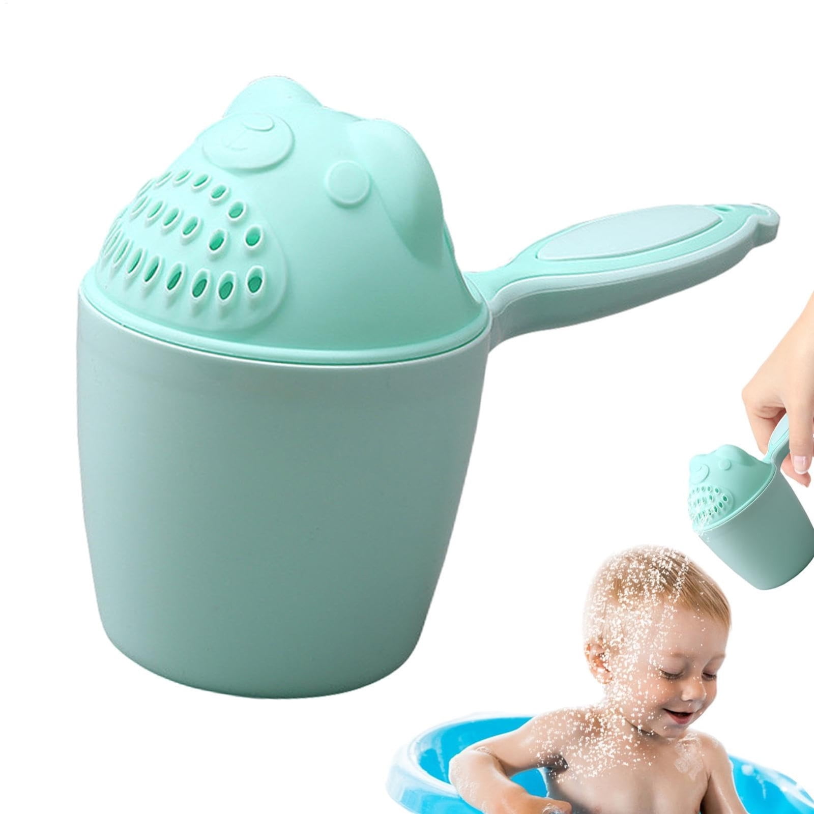 Baby Hair Washing Cup - Soft Bath Rinser with Ergonomic Handle, Tear ...