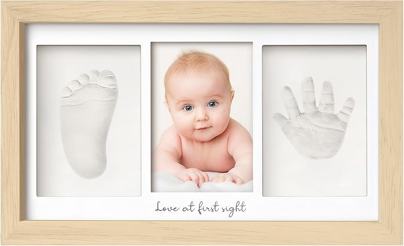 Baby Hand and Footprint Kit - Clay Handprint Keepsake Frame, Newborn ...