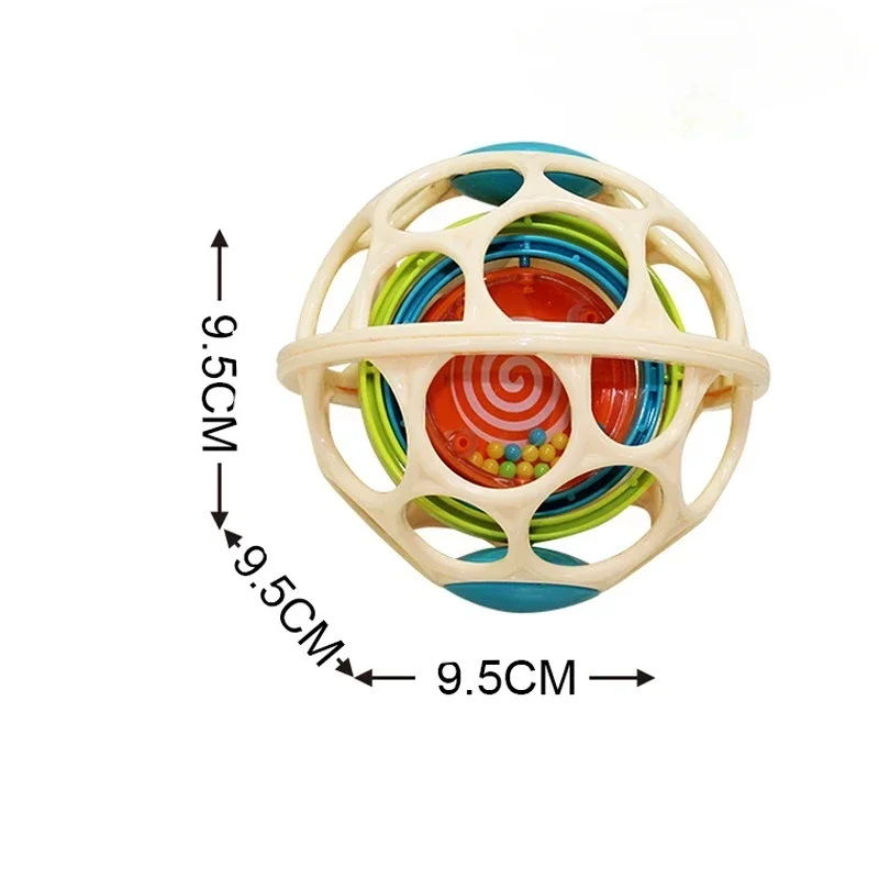 Baby Hand Rattle Soft Ball Toys Newborn Grasping Teethers Hand Bell ...