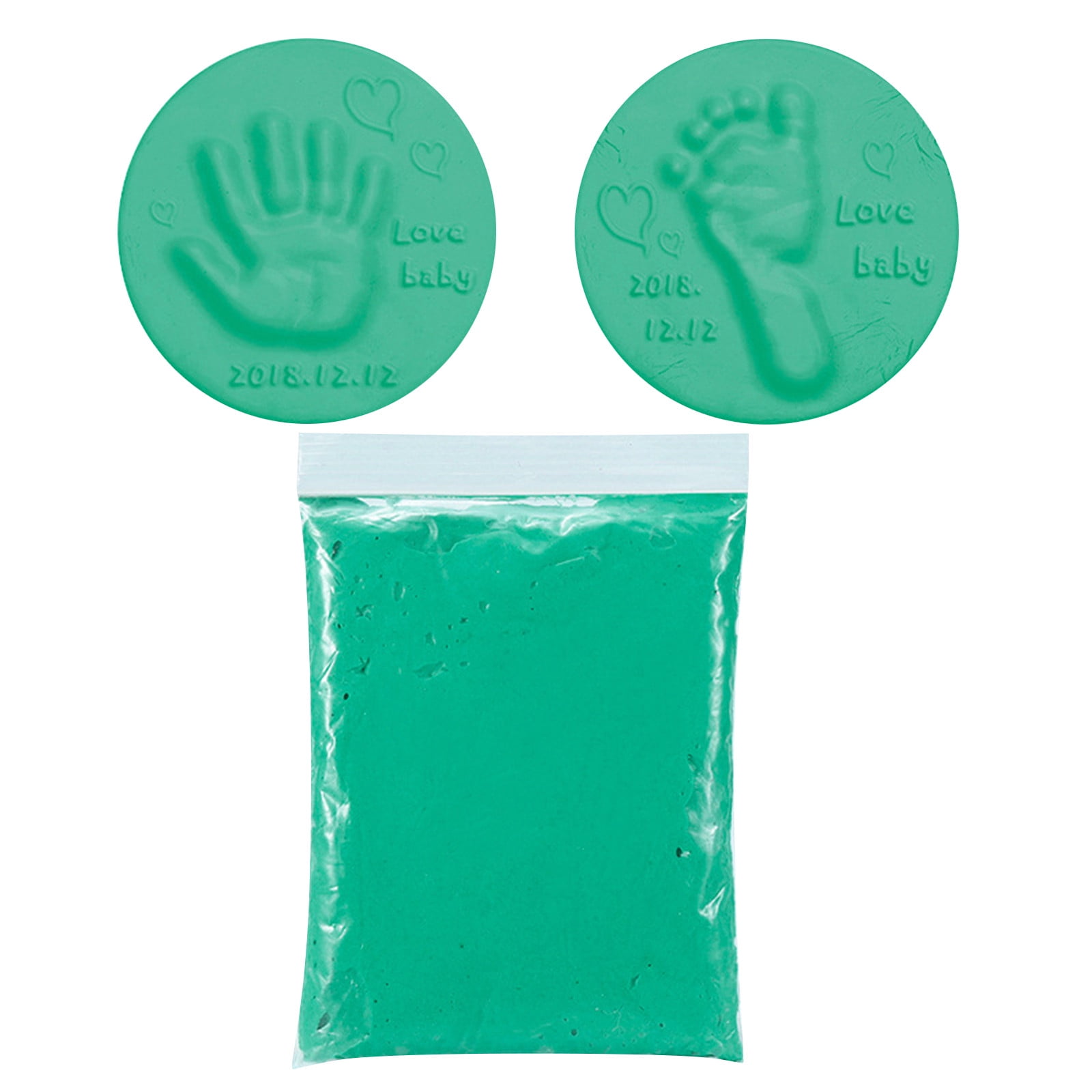 Baby Handprint Footprint Kit Air Drying Soft Clay DIY Craft Keepsake ...