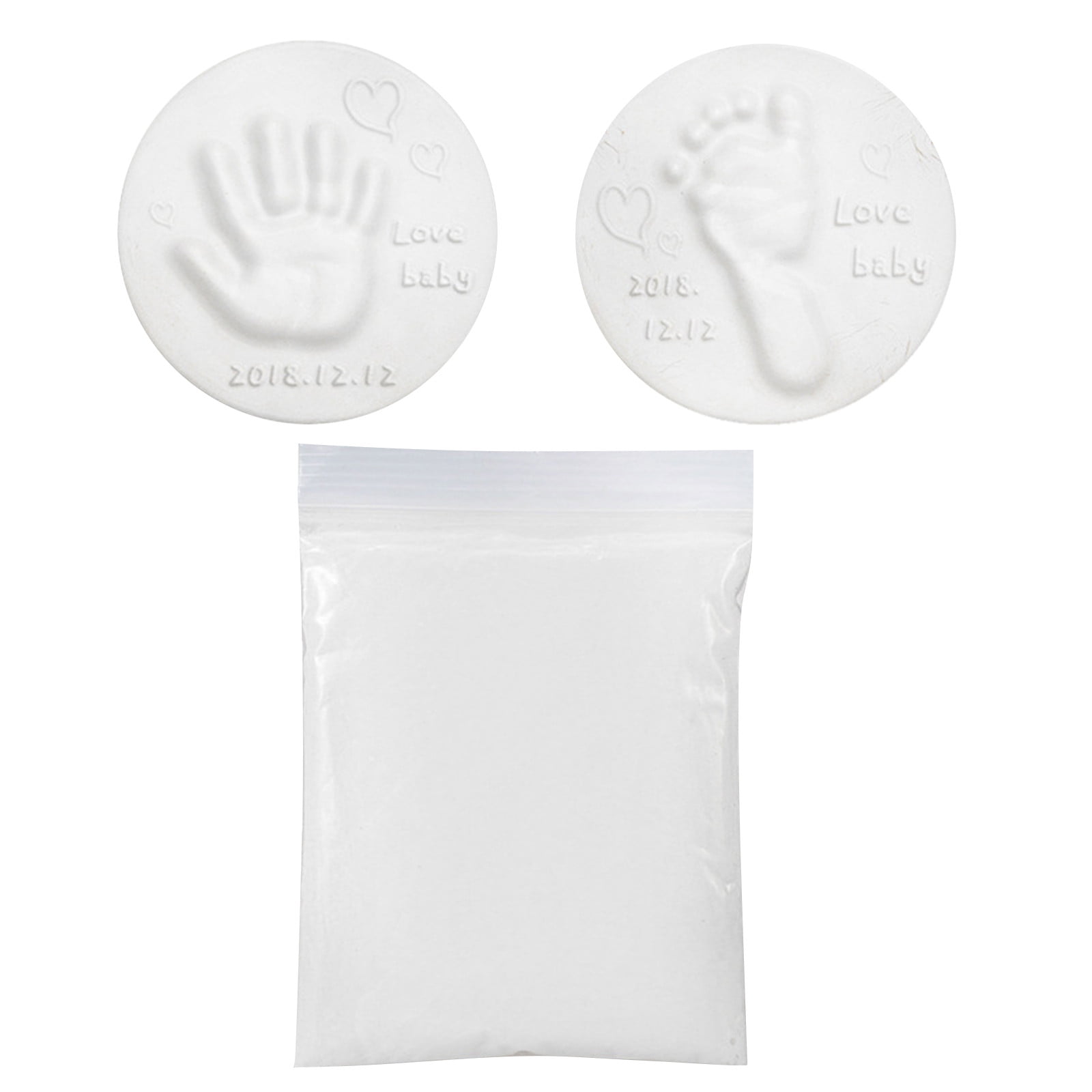 Baby Handprint Footprint Kit Air Drying Soft Clay DIY Craft Keepsake ...