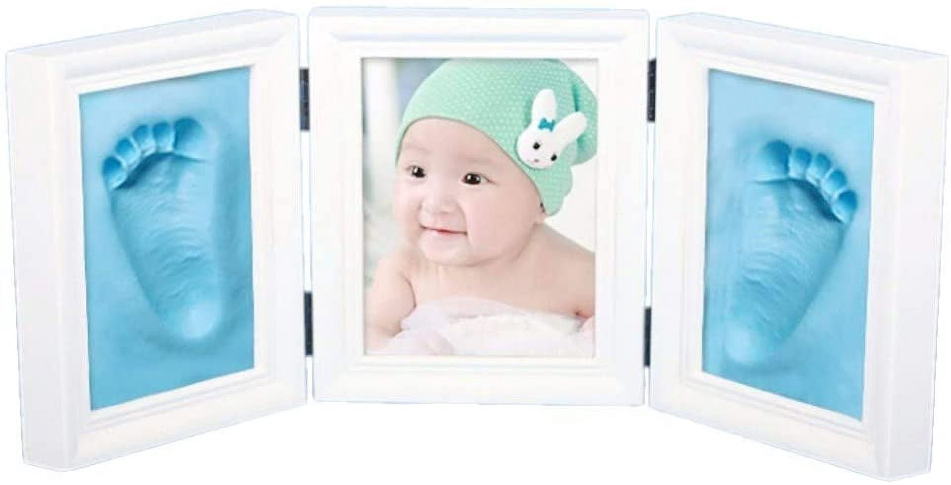 Baby Handprint Footprint Photo Frame Kit For Boys Perfect Baby Shower ...