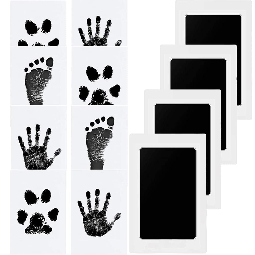 Baby Handprint And Footprint Set, 4 Pcs Baby Footprint Set, Baby ...