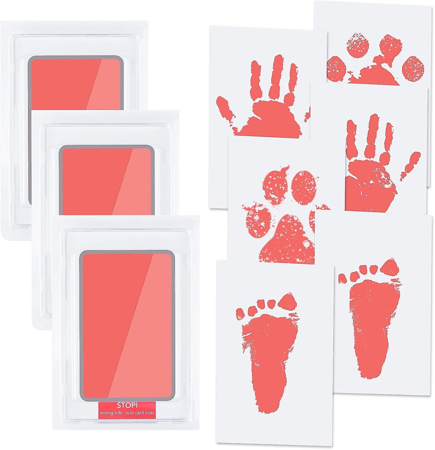 Baby Handprint and Footprint Kit, 9 Piece Hand and Foot Stamp Kit, Safe ...