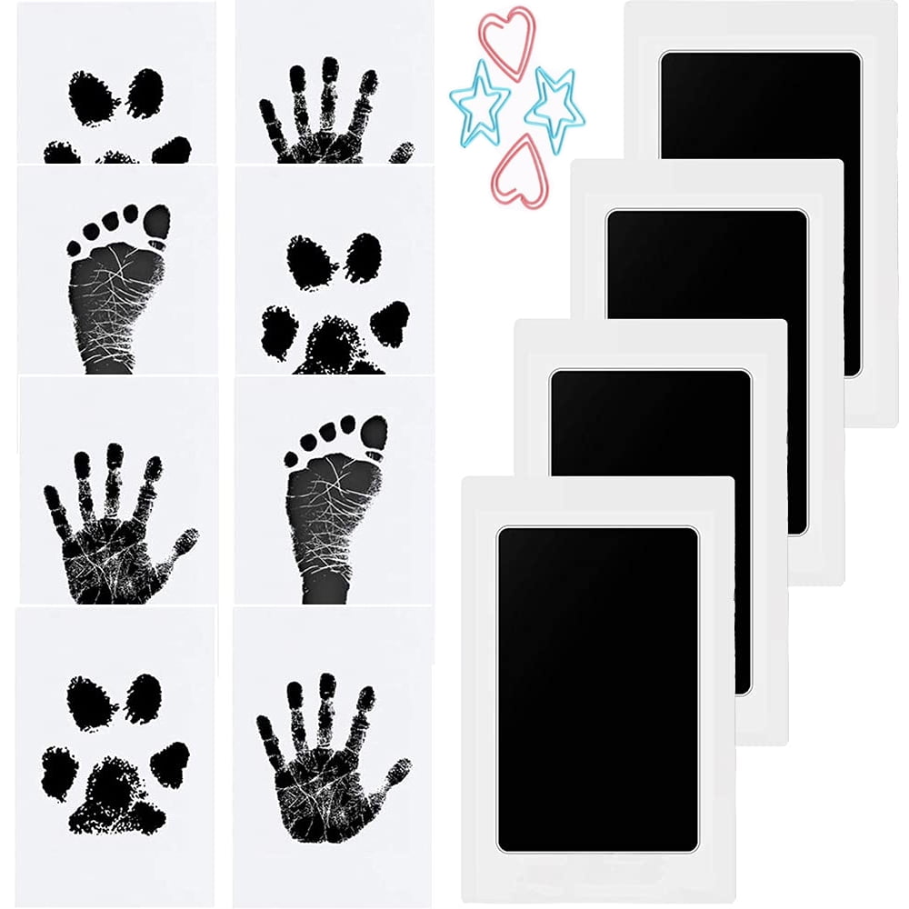 Baby Handprint and Footprint Set, 4 pcs Baby Footprint Set, Baby ...