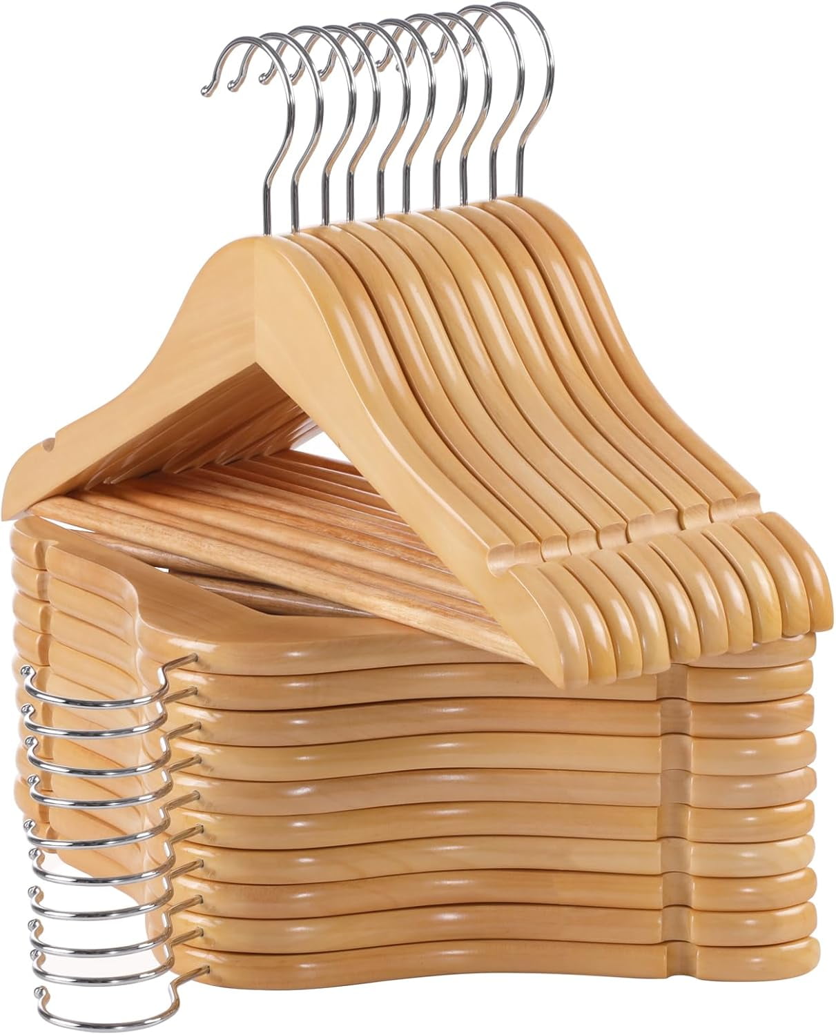 Baby Hangers, 20 Pack Natural Wooden Kids Hangers for Closet, Premium ...