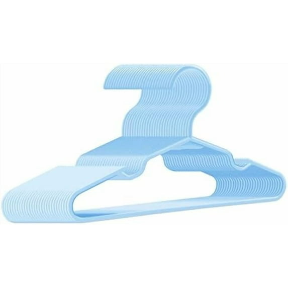 Baby Hangers for Closet 50 Pack Blue Plastic Kids Children's Clothes ...