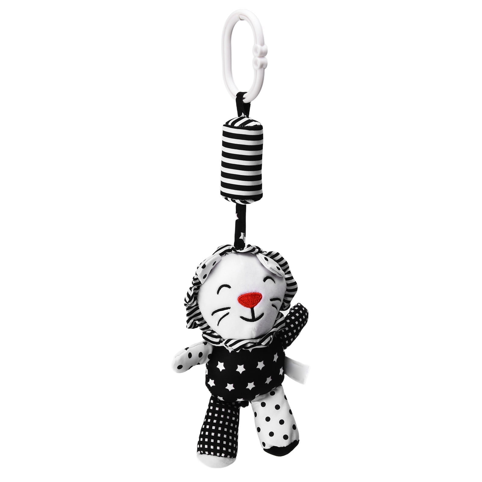 Baby Hanging Rattle Toys,Black And White Stroller Toy,Animal Stuffed ...