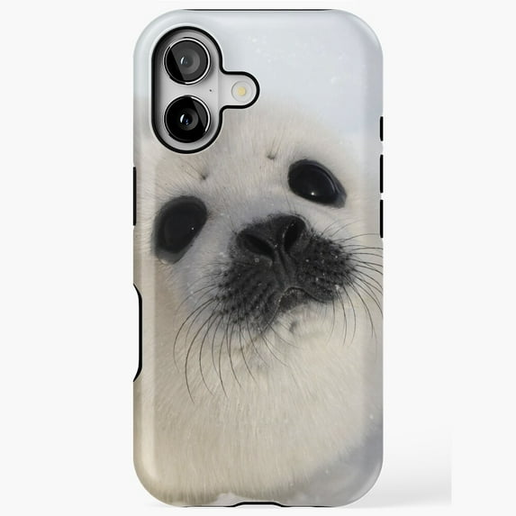 Baby Harp Seal Ice Snow Arctic Scene Phone Case iPhone Case 17 16 15 14 ...